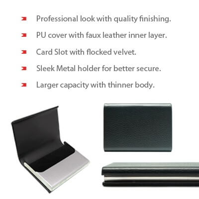 STYLE MAGNETIC LEATHER NAME CARD HOLDER GTNC05 -F072 – Freemiums.MY