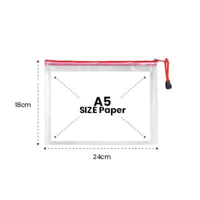 PVC TRANSPARENT NETTING POUCH – A5 SIZE GTTG50-F072 – Freemiums.MY